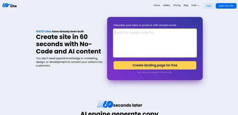 60sec.site Reviews 2025: Details, Pricing, Features, Benefits, and More