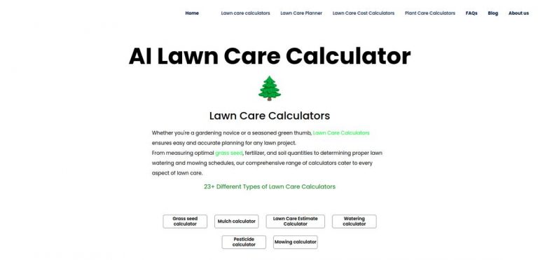 AI Lawn Care Calculator Reviews 2025: Details, Pricing, Features ...