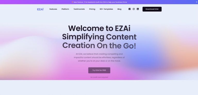 EZAi AI Reviews 2025: Details, Pricing, Features, Benefits, and More