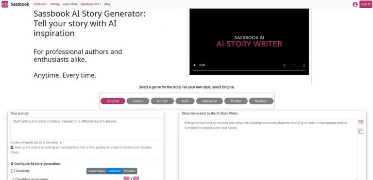 Sassbook AI Story generator Reviews 2026: Details, Pricing, Features ...