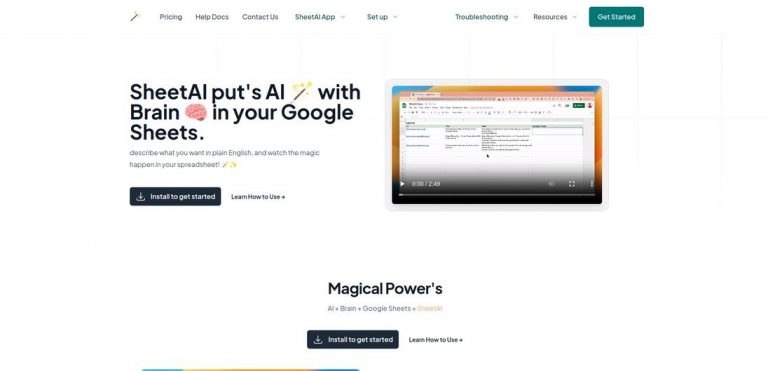 SheetAI Reviews 2025: Details, Pricing, Features, Benefits, and More