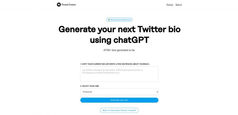 Twitter Bio Generator Reviews 2025: Details, Pricing, Features ...