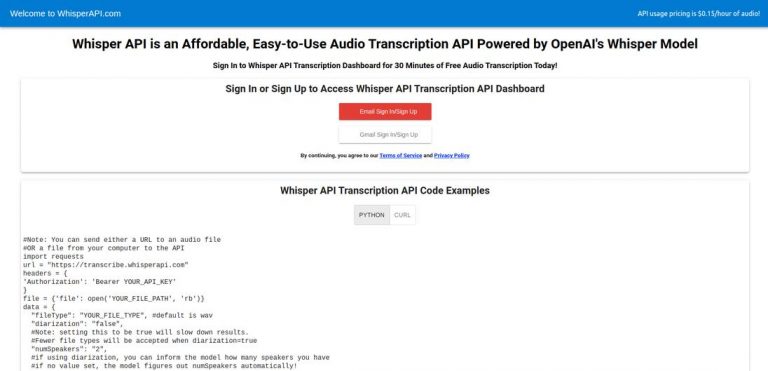 WhisperAPI Reviews 2025: Details, Pricing, Features, Benefits, and More